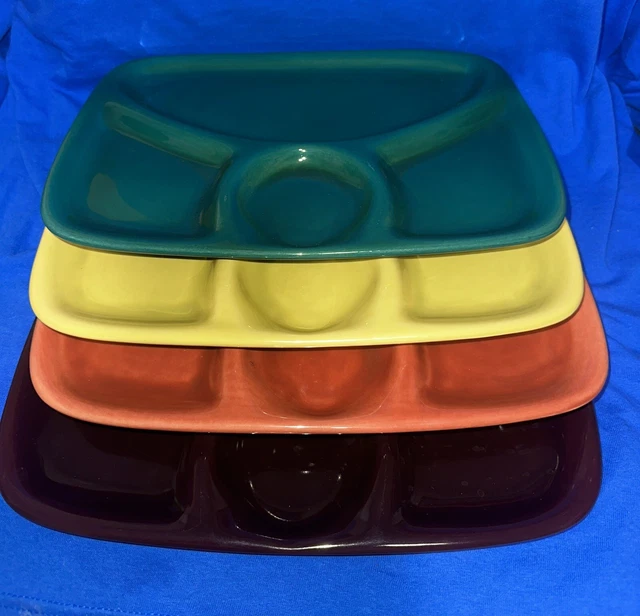 VINTAGE RED WING Four Compartment Dining Trays (4 $155.00 - PicClick