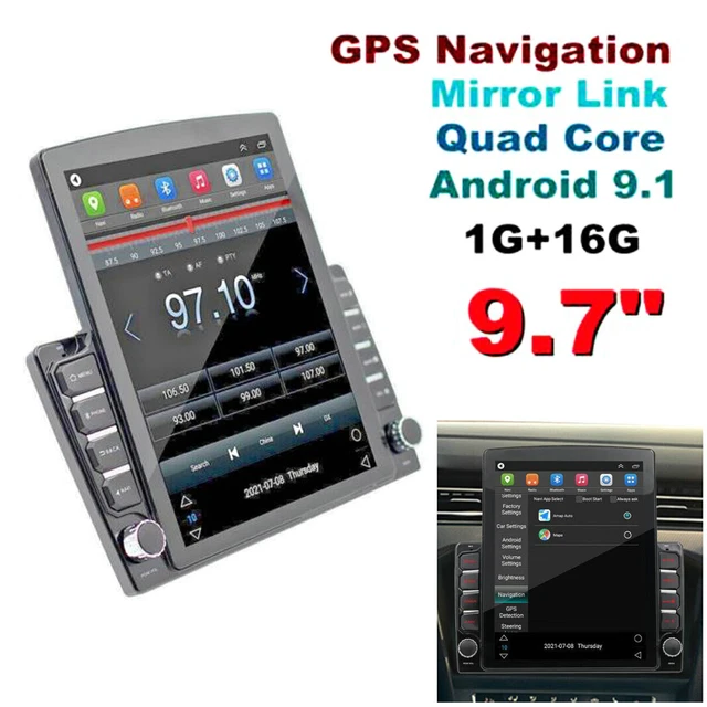 ANDROID 9.1 9.7& 2Din GPS Navi Player WiFi For Android Car FM Radio ...