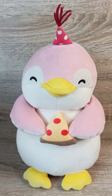 MINISO PINK PENGUIN Holding Pizza Slice Soft Plush Toy 13" £6.45 ...