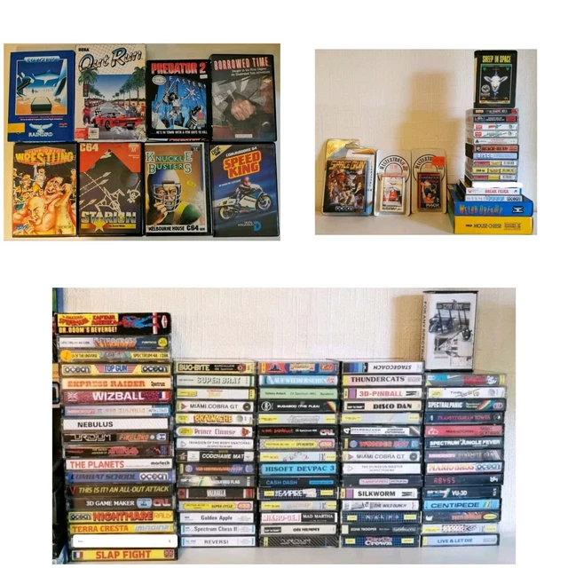 SPECTRUM, COMMODORE TAPE & Disk Gamesx104 1PRIME EMISSIONI COMPLETE 🙂 ...