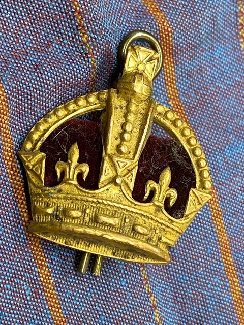 ORIGINAL BRITISH ARMY WW1 / WW2 Major's Epaulette Crown with Red Felt ...