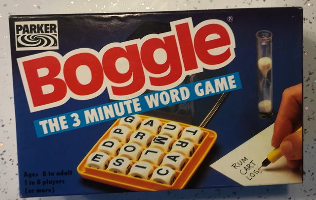 VINTAGE BOGGLE WORD Game by Parker 1985 - 3 Minute Word Game ~ Complete ...