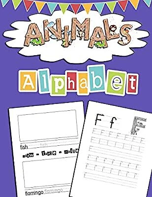 ANIMALS ALPHABET: DRAW And Write Alphabet Tracing Book For Kids Ages 3 ...