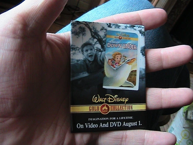 LARGE VINTAGE WALT Disney The Rescuers Down Under Pin Badge Video Dvd ...
