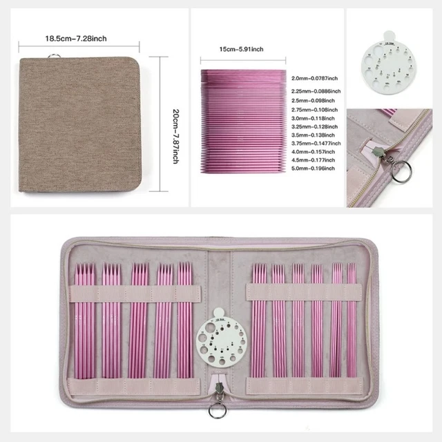 11PAIRS DOUBLE ENDED Head Knitting Needle Aluminum Knitting Needle for ...