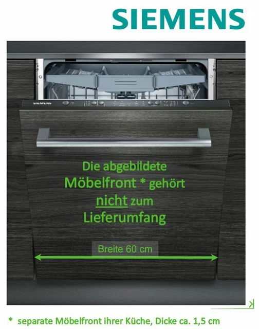 SIEMENS SPÜLMASCHINE GESCHIRRSPÜLER vollintegrierbar 60cm SN615X03EE ...