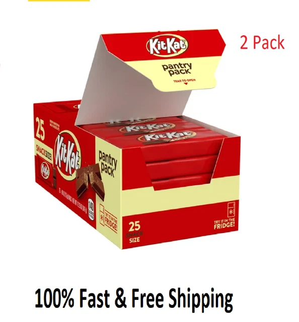 KIT KAT®, MILK Chocolate Snack Size Wafer Candy, 12.25 oz, Pack (25 ...