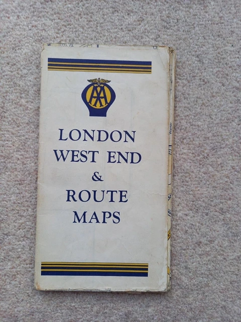VINTAGE AA LONDON West End & Route map collectable £4.00 - PicClick UK