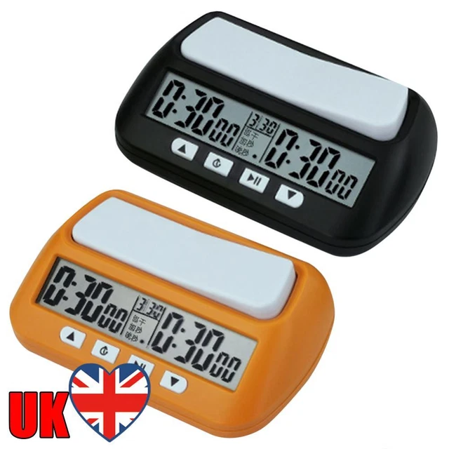 DIGITAL CHESS CLOCK Battery Powered Board Game Countdown Timer Gifts ...