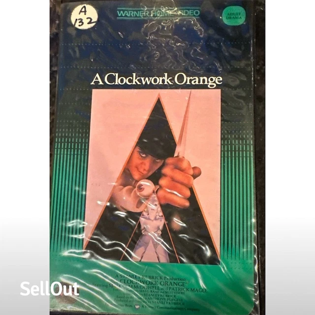 A CLOCKWORK ORANGE VHS 1971 Stanley Kubrick Film Rsre Original ...