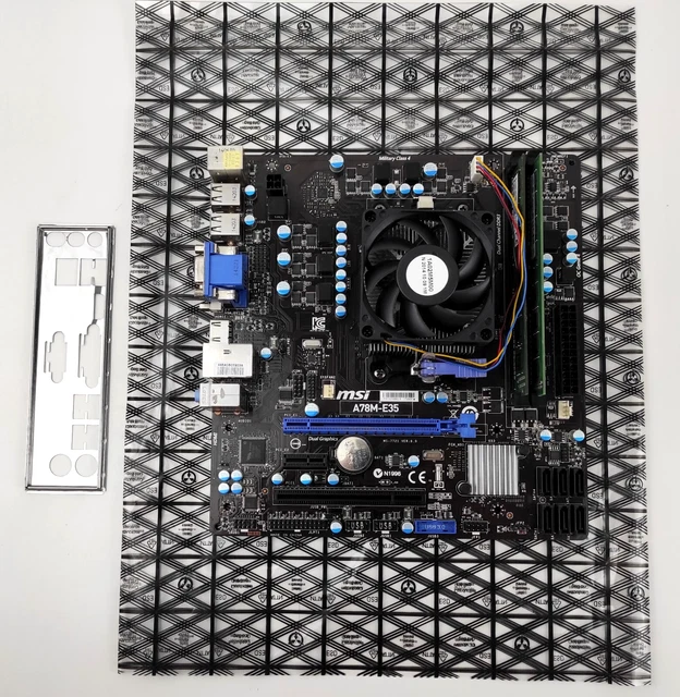 AMD A4-4000 CPU, MSI A78M-E35 FM2+ AMD A78 M-ATX Motherboard 4GB DDR3 ...