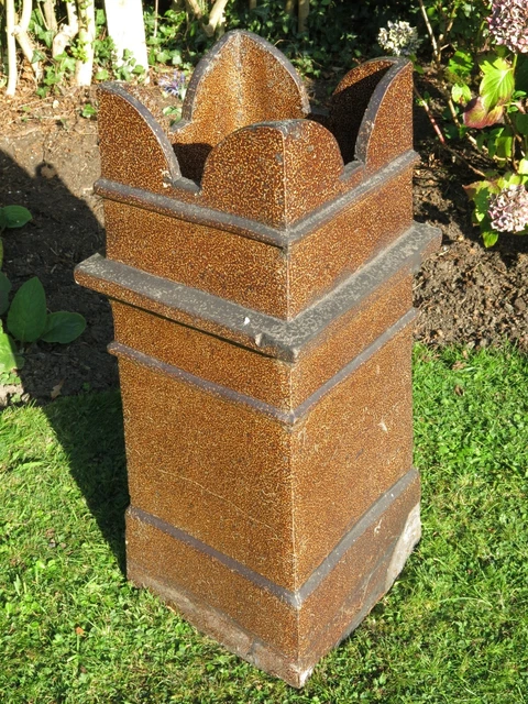 ANTIQUE VICTORIAN SALT Glazed Square Castle Chimney Pot £83.99 ...