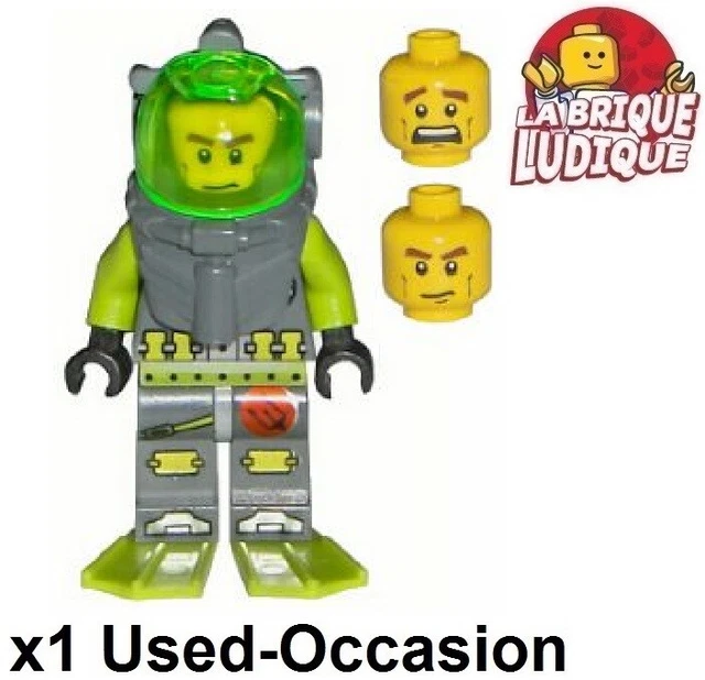 LEGO FIGURINE MINIFIG Atlantis Diver 1 Diver Axel With Palm atl001 Used ...