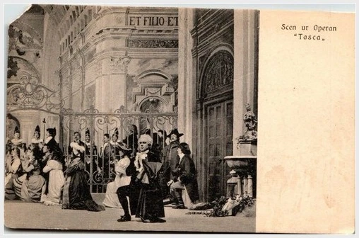 TOSCA OPERA SCENE Postcard 1900s A Blümbergs Konstförlag N8 Sweden ...