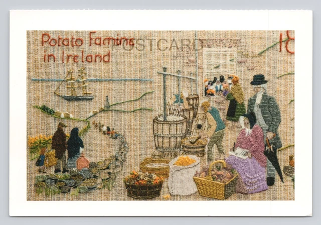 POSTCARD (V5) GB Quaker Tapestry Museum Kendal Potato Famine Ireland ...