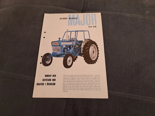 PROSPEKT BROCHURE FORD 4000 MAJOR tractor EUR 35,00 - PicClick DE