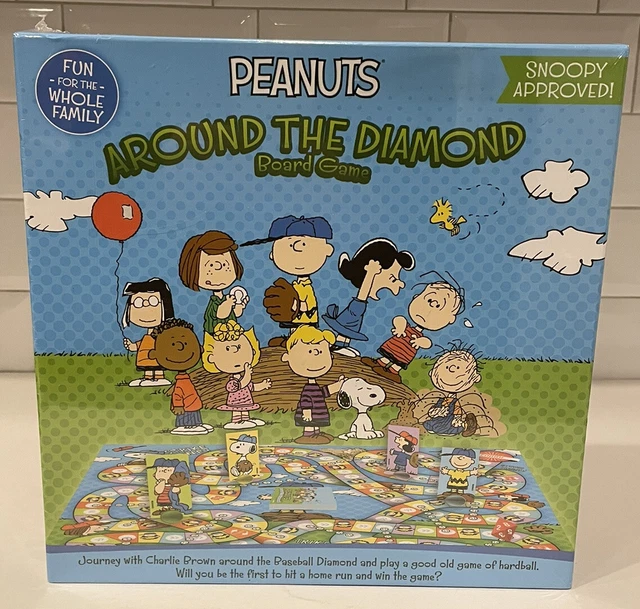 PEANUTS AROUND THE Diamond Board Game Snoopy Charlie Brown Baseball ...