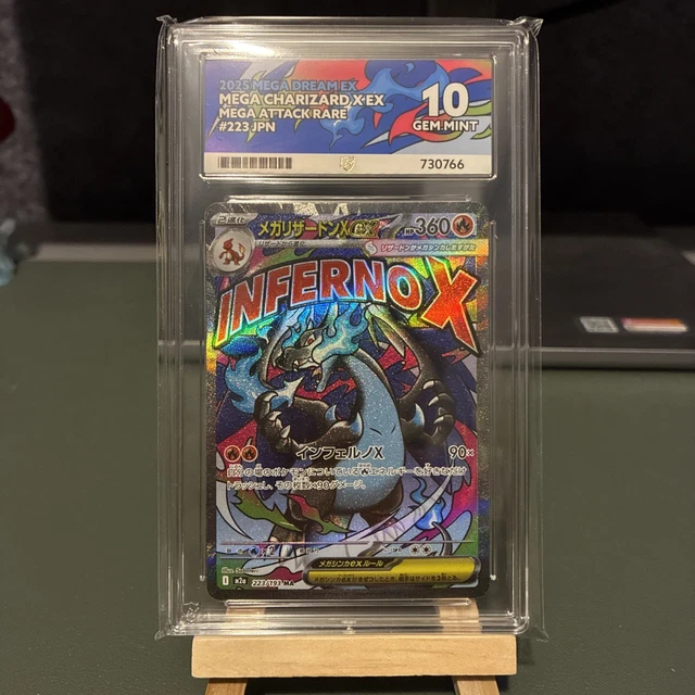 POKÉMON TCG MEGA Charizard x EX Mega Dream MA 223/193 Ace 10 Gem Mint ...