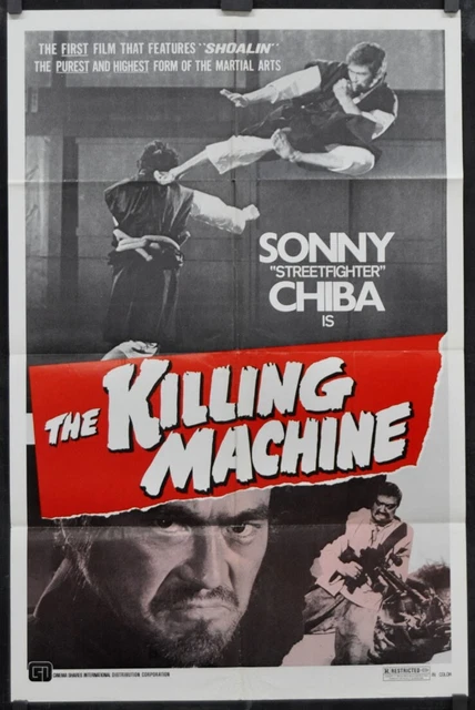 THE KILLING MACHINE 1975 ORIGINAL 27X41 MOVIE POSTER SONNY CHIBA YUTAKA ...
