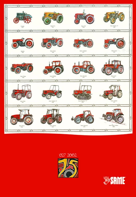 VINTAGE SAME TRATTORI 75 Years Tractor Poster Brochure (A3) £5.95 ...