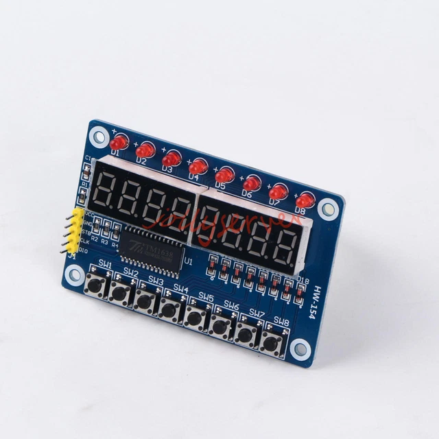 8-BIT LED 8-BIT Digital Pipe 8 Key Display Module TM1638 £2.60 ...