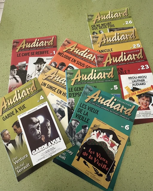 9 LIVRETS COLLECTION DVD Audiard N°1 à 6 et 23 25 26 affiches de films ...