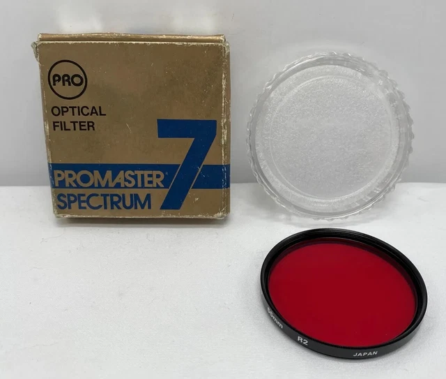 PROMASTER SPECTRUM 7 Lens Optical Filter 55mm Red R2 Orig CASE BOX ...