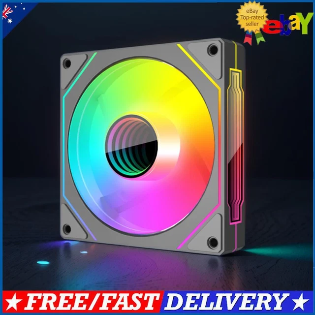 12CM ARGB 5V 3Pin 4 Pin PWM CPU Case Cooling Fan Infinity Mirror (Black ...