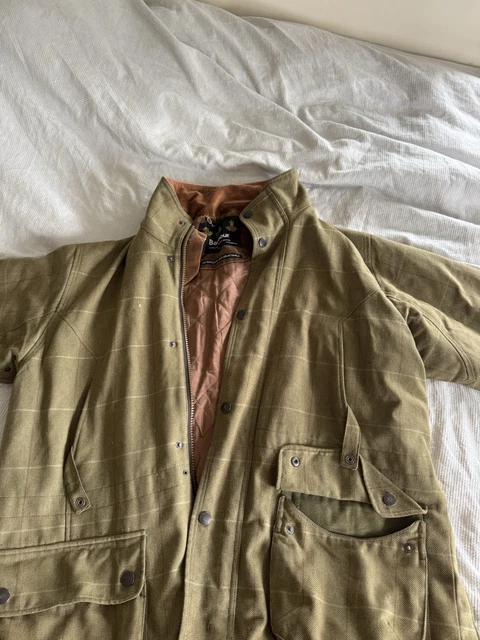 BARBOUR BERWICK TWEED Coat Mens XL Green Check Shooting Hunting Field ...