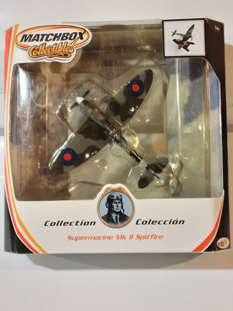 2002 MATCHBOX COLLECTIBLES Supermarine Mk II Spitfire Diecast Plane 1/ ...