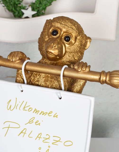 WRITING BOARD TABLEAU Crèche Singe Porzellanboard Sign Board Plaque de ...