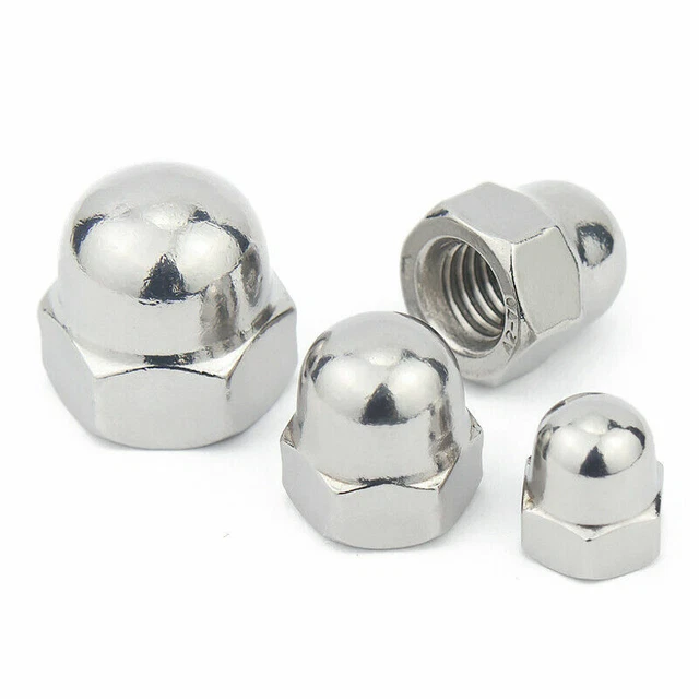 CAP NUT M4 M5 M6 M8 M10 Hexagon Hex Locking Nuts A4 Stainless Steel ...