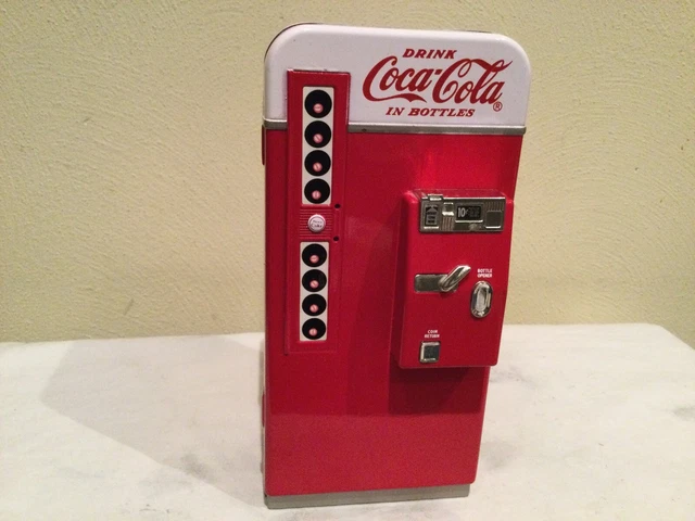 VTG. 1995 COCA Cola Diecast Vending Machine Replica Bank W/ Plug, 7 1/2 ...