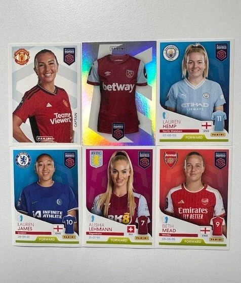 PANINI WOMEN'S SUPER League WSL Stickers Barclays Official 2023 2024 #1 ...