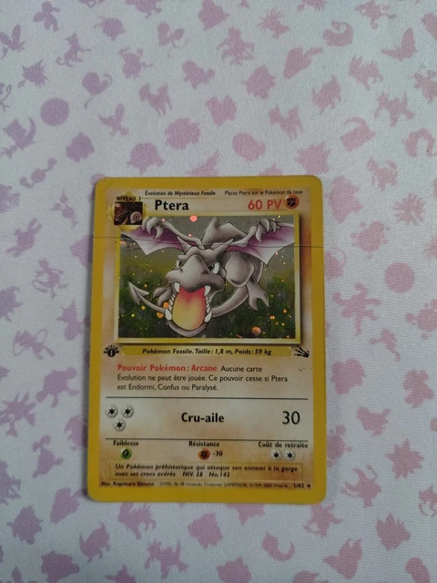 CARTE POKÉMON HOLO Ptera 1/62 Fossile Edition 1 Français Wizards EUR 2 ...