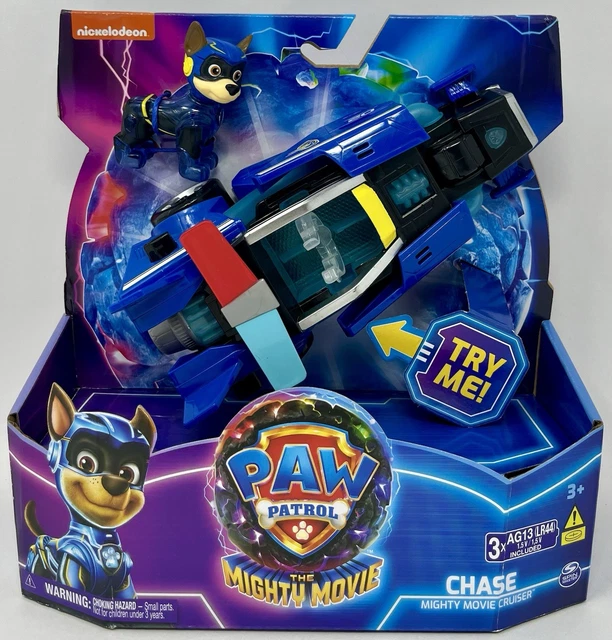PAW PATROL THE Mighty Movie Chase Mighty Movie Cruiser action figure ...