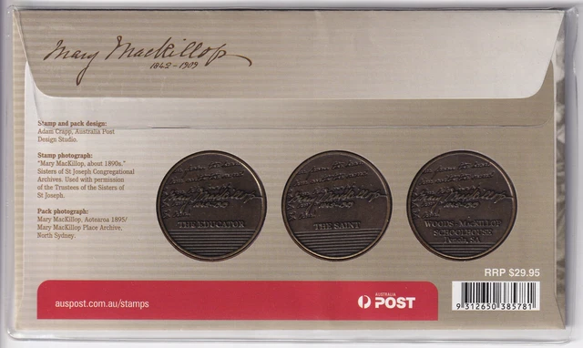 PNC COVER: 2010 3 Coin Medallion Set Mary Mackillop 1842 - 1909 $29.95 ...