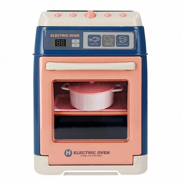 KIDS MICROWAVE OVEN Toy Set Pretend Play Kitchen Kit with Light Sound ...