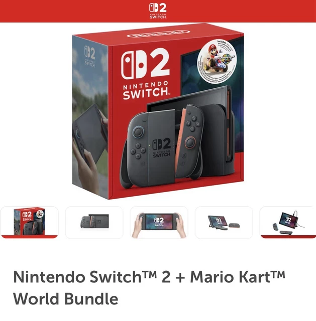 NINTENDO SWITCH 2 + Mario Kart World Bundle - *PRE SALE* Ships June $1,200.00 - PicClick CA