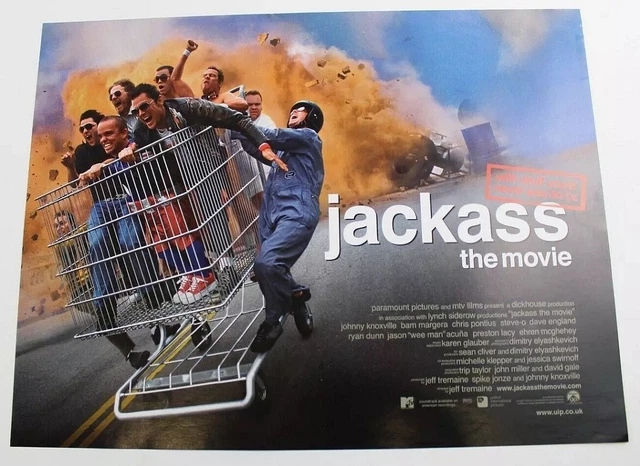 JACKASS THE MOVIE 2002 Original UK Mini Quad Cinema Poster New Mint ...