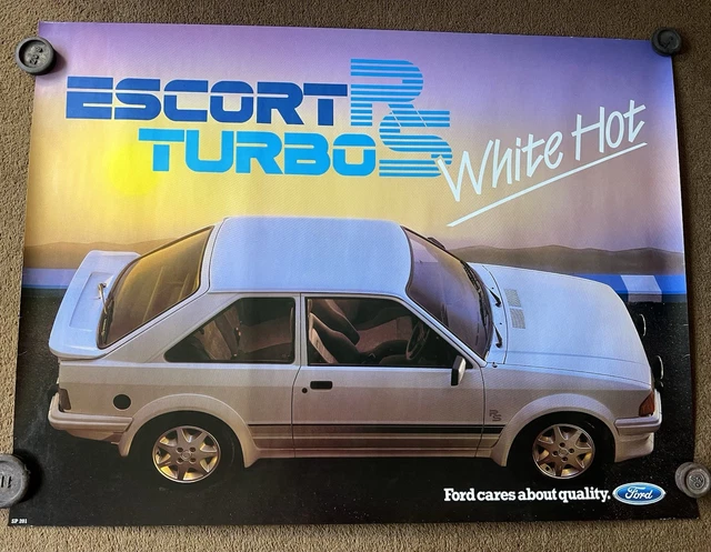 ORIGINAL FORD ESCORT Rs Whitehot Mk1 Dealer Poster Sve Part Brochure ...