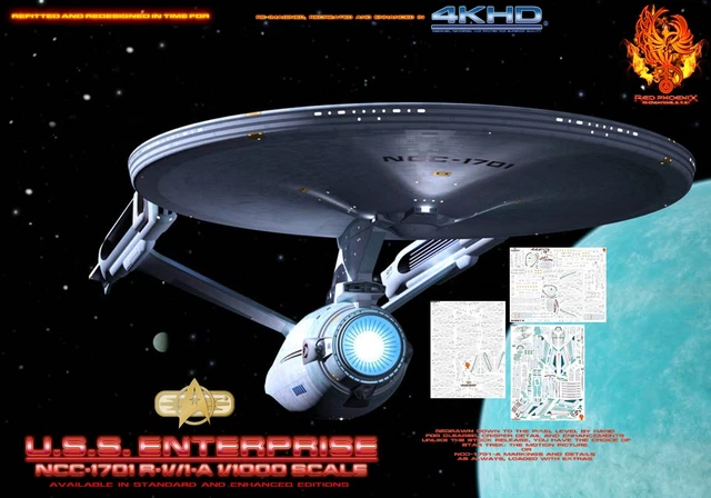 U.S.S. ENTERPRISE REFIT NCC 1701 Refit 1-1000 Scale Decal Set £22.59 ...