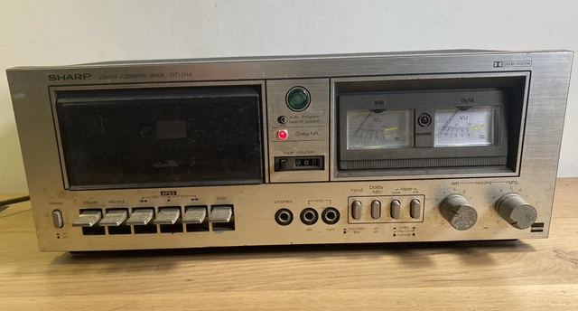 VINTAGE SHARP RT-1144 Hi-Fi Stereo Cassette Tape Deck VU Meters 2 Head ...