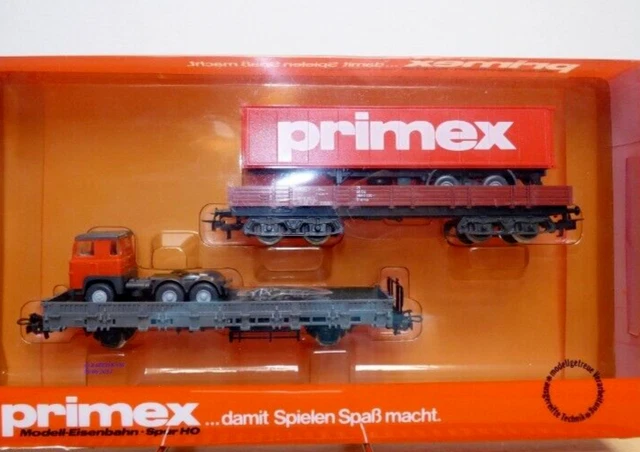 MÄRKLIN/PRIMEX H0& 4594& Wagen Set 2 x Güterwagen + LKW mit Auflieger ...