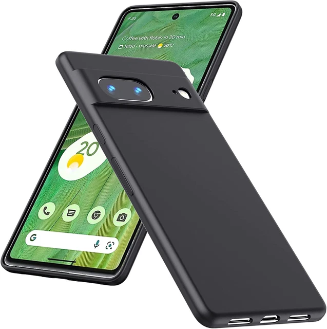 POUR GOOGLE PIXEL 7 Étui Slim Silicone Souple Gel Housse - Noir Mat EUR ...