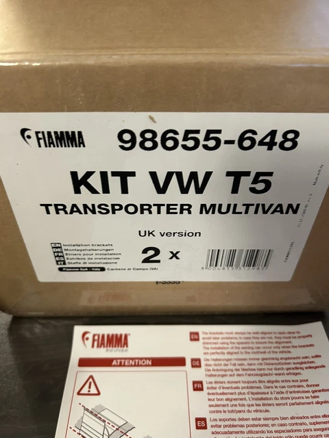 FIAMMA F45 F45S Fitting Kit VW T5/T6 Multivan Transporter 98655-648 ...