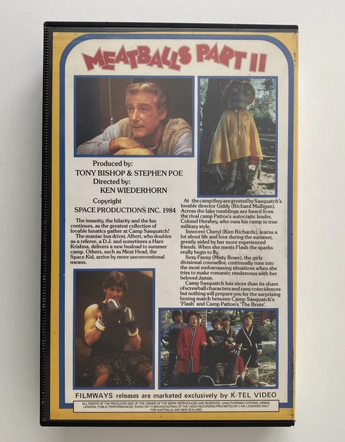 MEATBALLS PART 2 [VHS] K-Tel Filmways Big Box Ex-Rental Video Tape 1984 ...