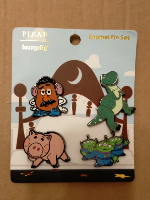 DISNEY PIXAR LOUNGEFLY Toy Story Pin Set 4 Enamel Pins 25th Anniversary ...