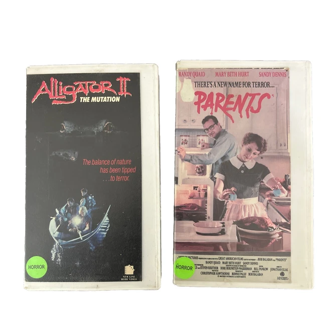 VINTAGE 80S HORROR VHS Lot 2 Alligator 2 Parents Rare Cut Box Rentals ...