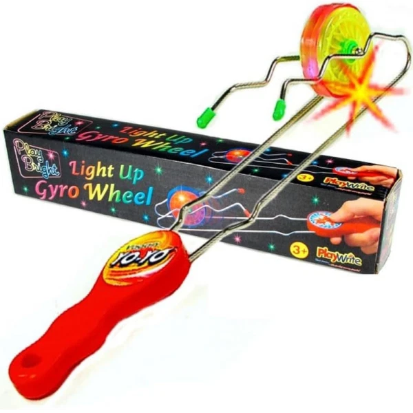 PLAYWRITE LIGHT UP Gyro Kinetic Wheel Rail Twister Toy, £7.99 - PicClick UK
